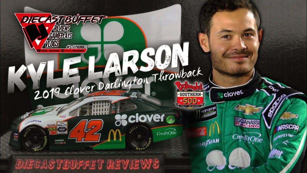 2019 KYLE LARSON CLOVER DARLINGTON THROWBACK CHEVY CAMARO Diecastbuffet ...