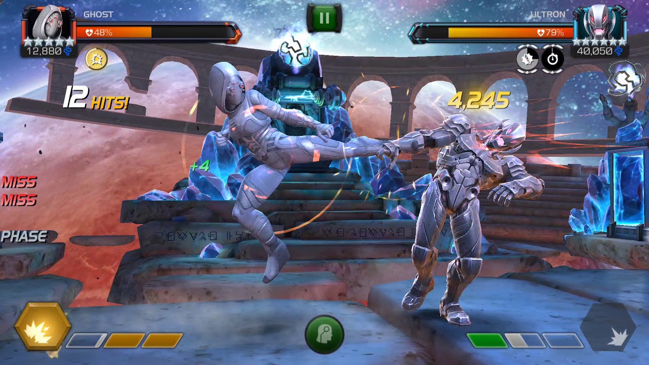 Marvel Contest of Champions- MCOC Act 5.6.6 Ultron boss Solo with Ghost ...