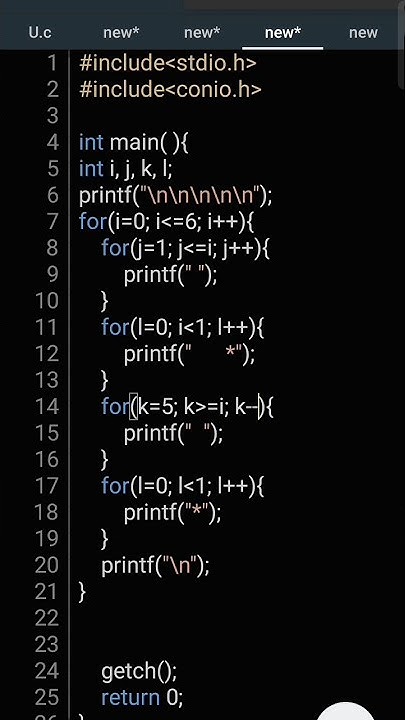 V Shape pattern | c language for beginners #shortfeed #shorts #trending - YouTube