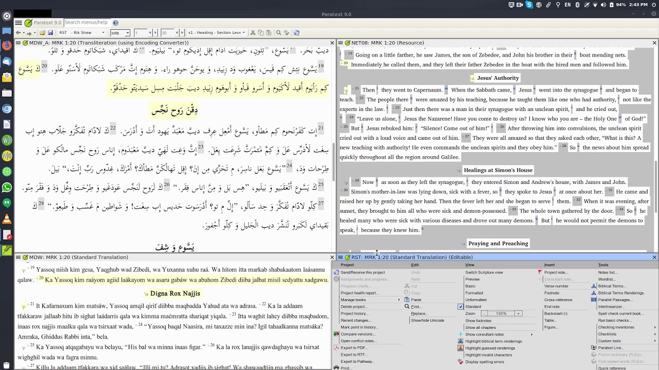 Paratext 9 Linux First Impressions - YouTube