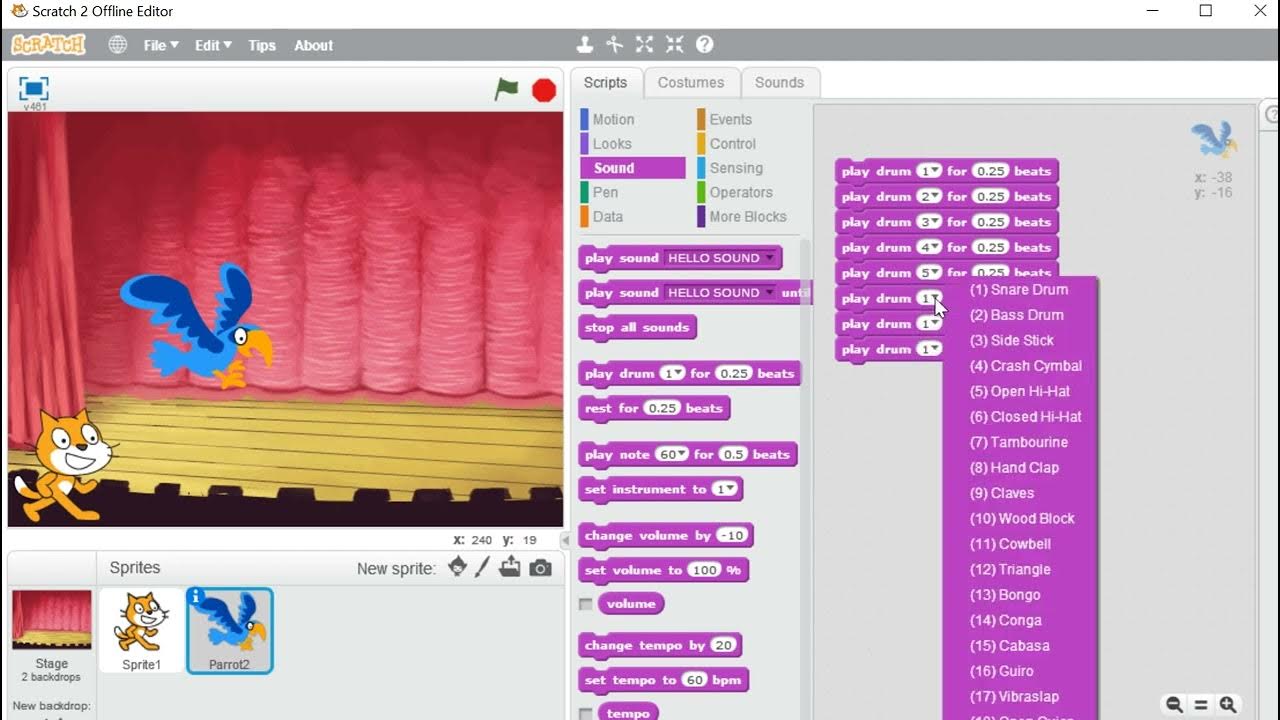 SOUND BLOCK - SCRATCH Programming - YouTube