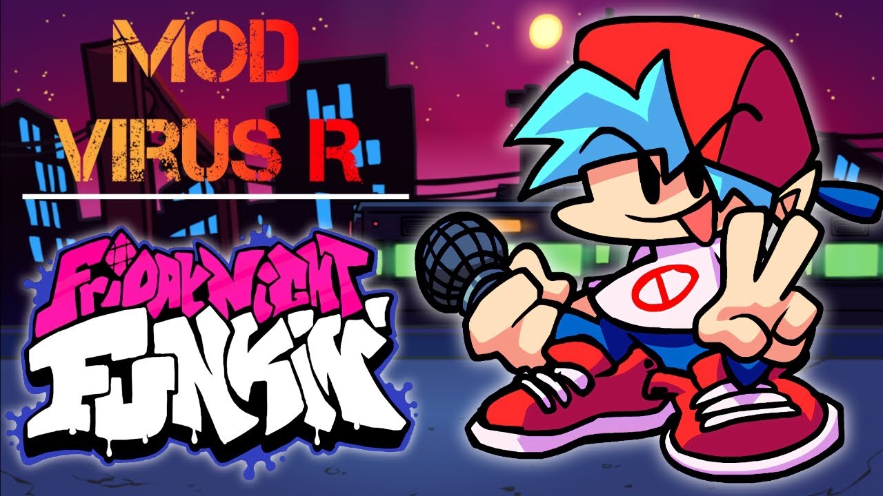 FNF Mod Again The Name Is Virus R! FNF #4 - YouTube
