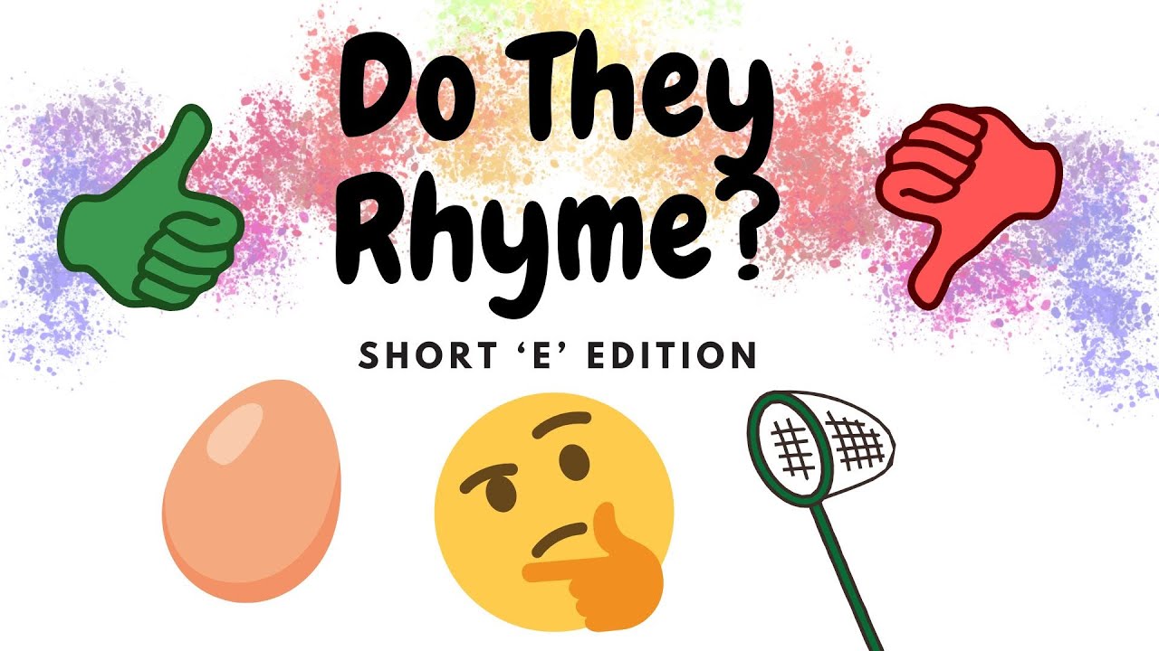 Do They Rhyme? 🌈 - Short 'E' Edition 🔠 - YouTube