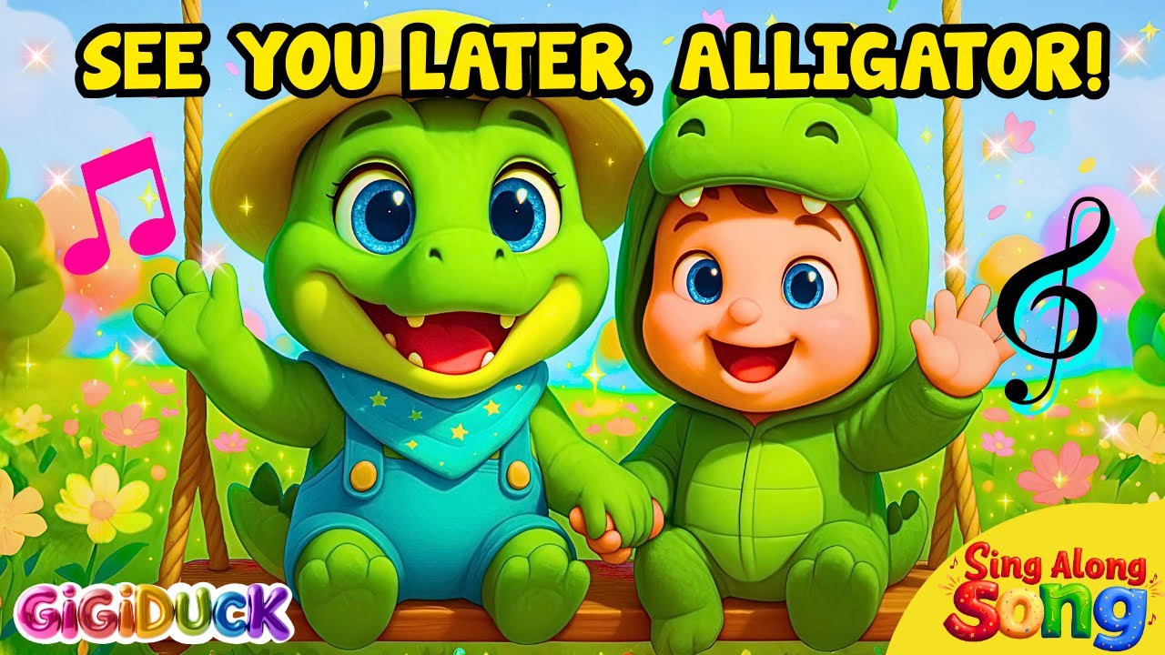 See You Later, Alligator Song for Kids! Fun Goodbye Song with Baby and ...