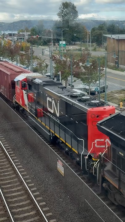 Brand New CN Locomotive From Train Station Bridge! #trainvideo #railway #train #railfans # ...