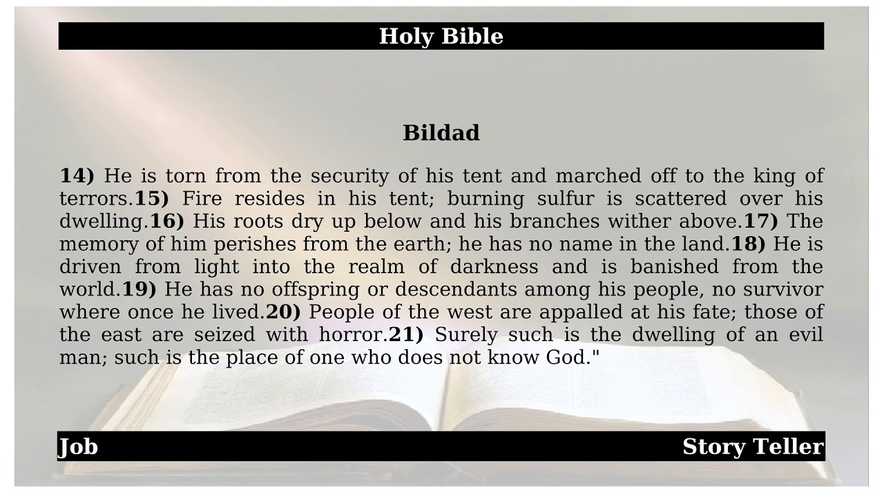 Job - Chapter 18 - Bildad | The Holy Bible - YouTube