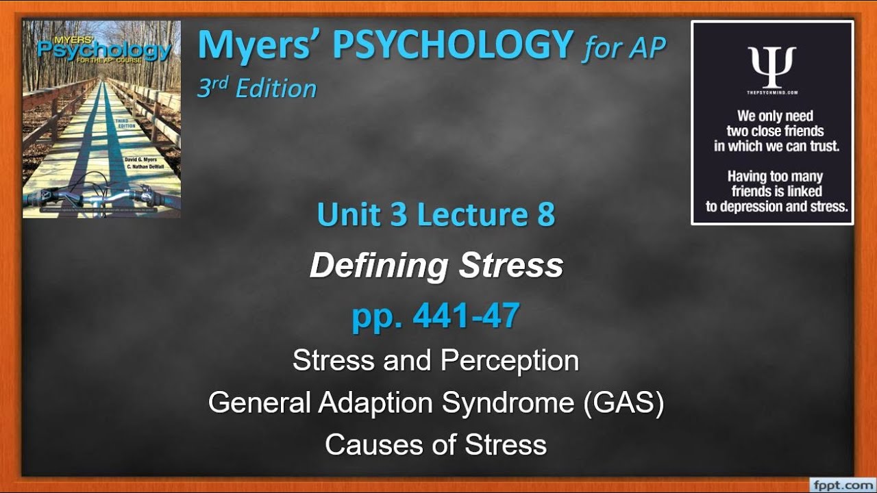 AP-DC Psych Lecture Unit 3 Lec 8 Stress and the GAS (J Porter - CWHS ...