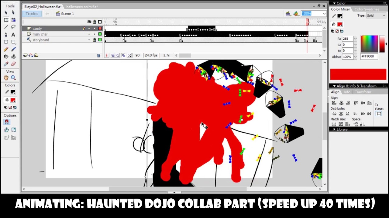 Progress: Haunted Dojo Collab Entry Part 1 (Animating Time-Lapse) - YouTube