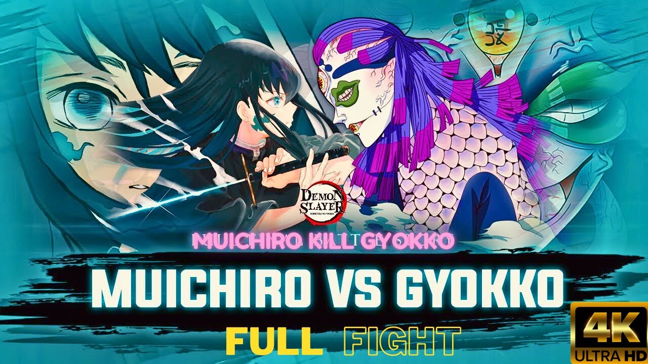 Muichiro vs Gyokko full fight | Demon Slayer S3 EP 8 | Muichiro Tokito ...