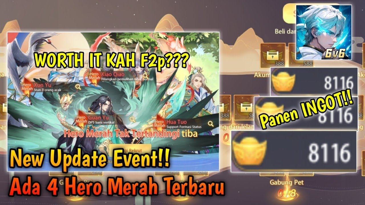 New Update Event & 4 Hero Merah Baru!! | BANSOS INGOT - Mythic Samkok ...