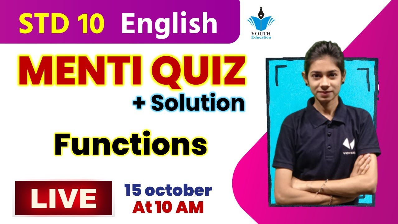 Menti Quiz + solution | STD 10 English Grammar - Functions | Menti Code ...