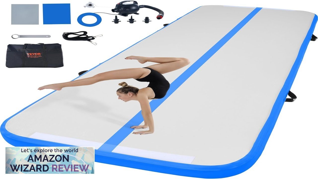 VEVOR Gymnastics Air Track Tumbling MatInflatable Tumble Track with ...