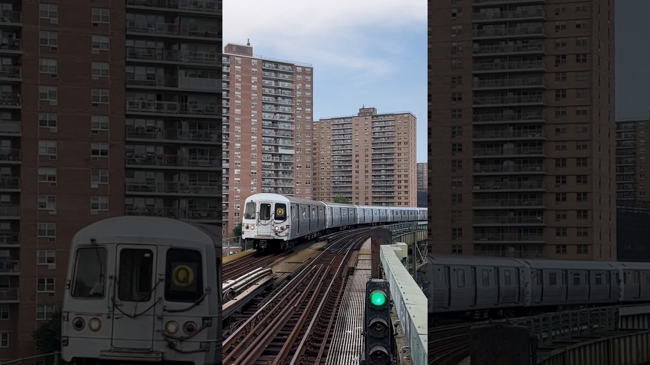 Coney Island Bound R46 (Q) Train Arriving at West 8th Street New York ...
