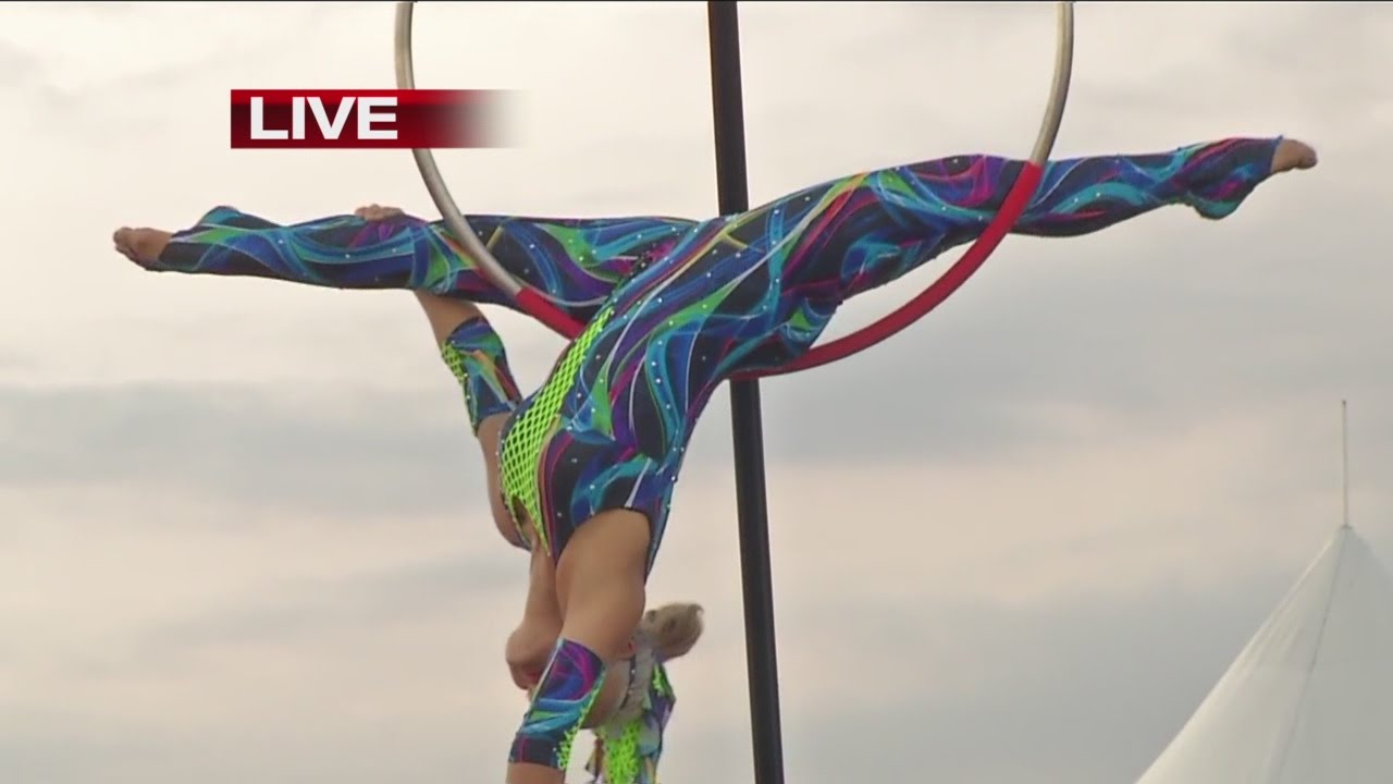 Circus Incredible shows off aerial stunt from act at the Erie County ...