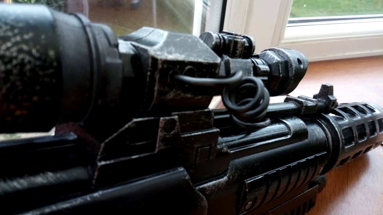 Custom (battle weathered) budget Cosplay blaster - YouTube