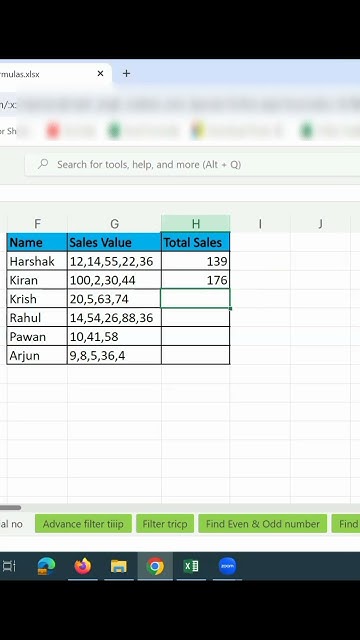 #shorts Sum CSV data in Excel - YouTube