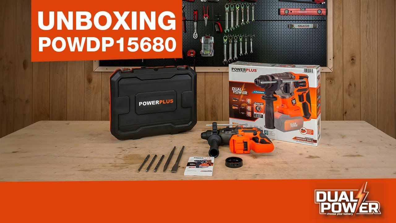 Dual Power - Unboxing the POWDP15680 hammer drill - YouTube