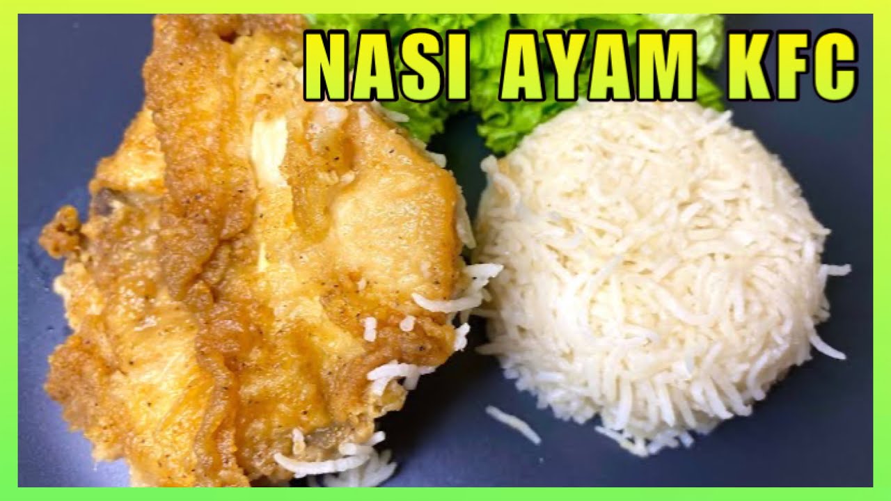 NASI AYAM KFC RICECOOKER KFC Chicken Rice at Home | aimifoodgram - YouTube