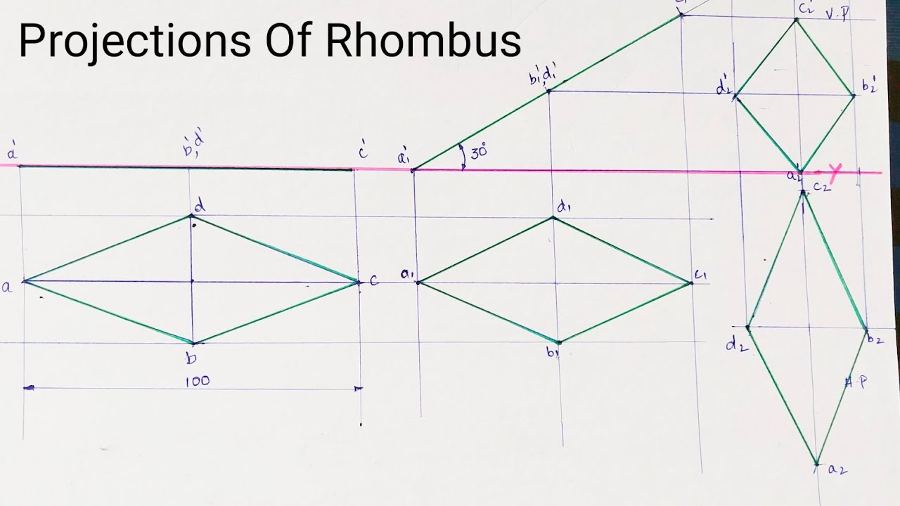 Projections Of Rhombus - YouTube