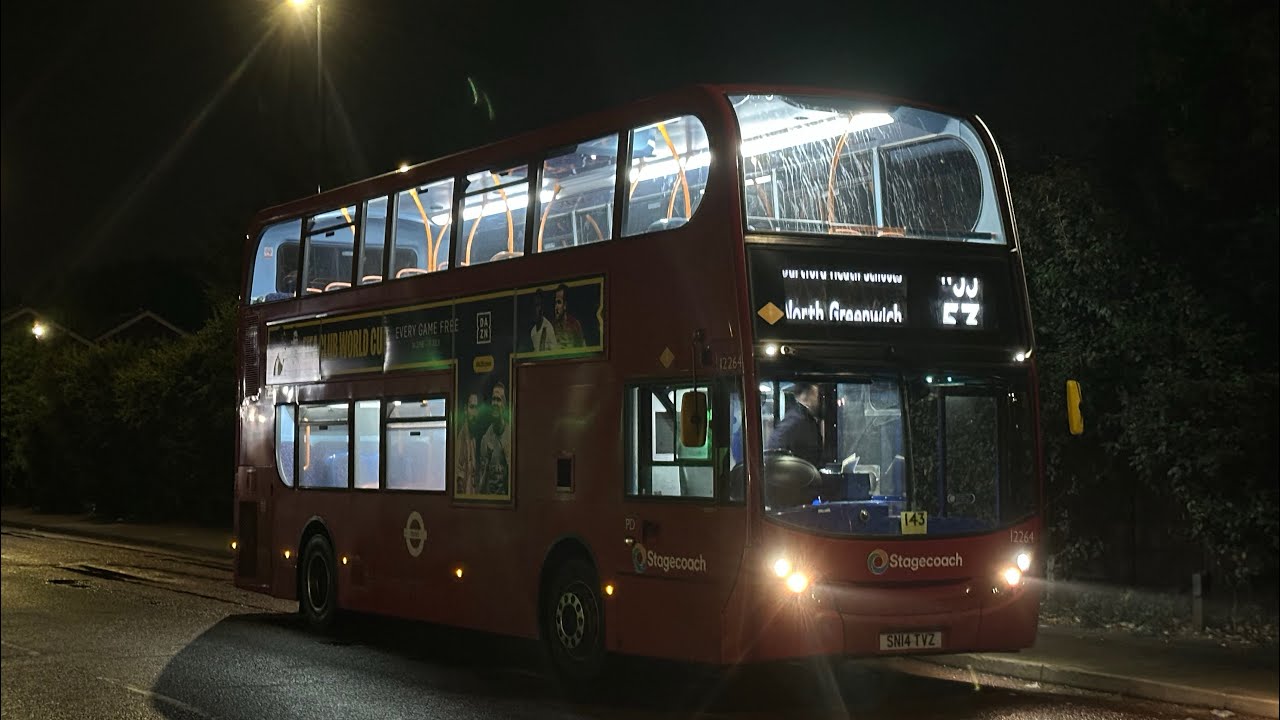 *Late night thrash + Fast* | Journey on route 177 | Stagecoach London ...