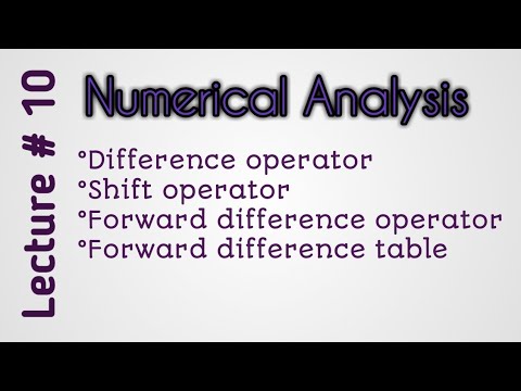 Difference operator|shift operator|Forward difference operator|Forward difference table - YouTube