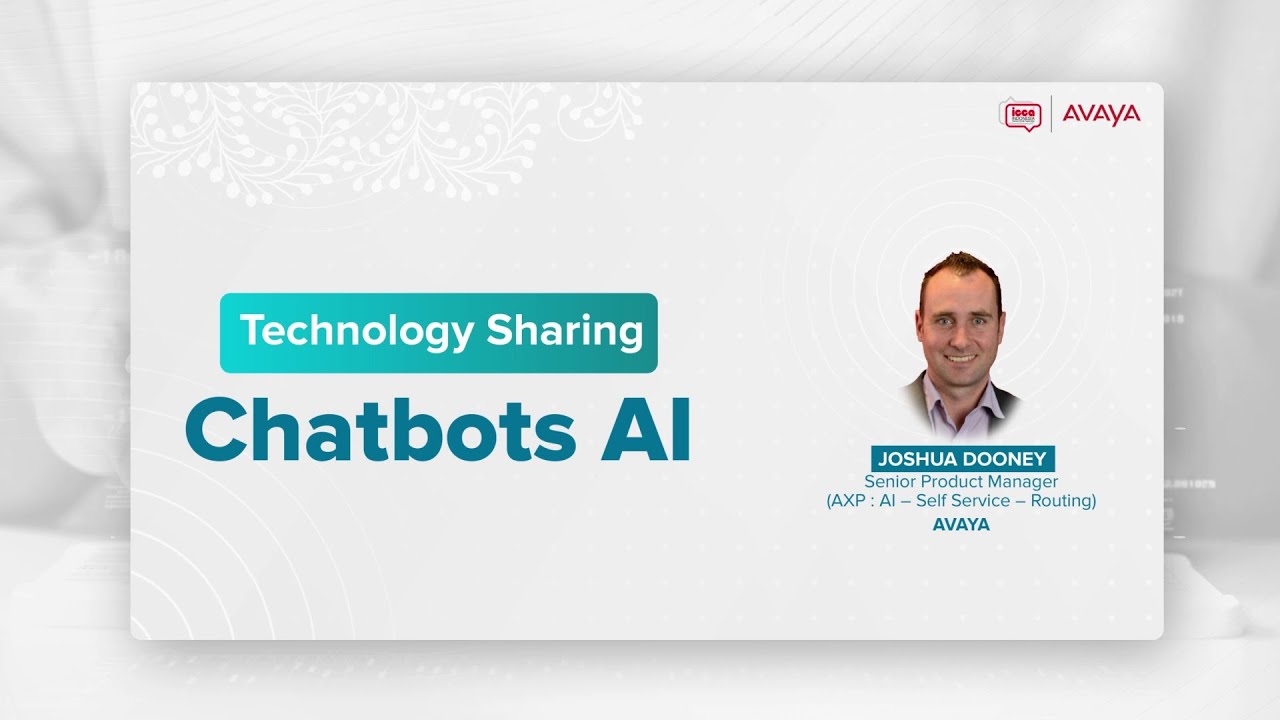 TECHNOLOGY SHARING CHATBOT AI - AVAYA - YouTube