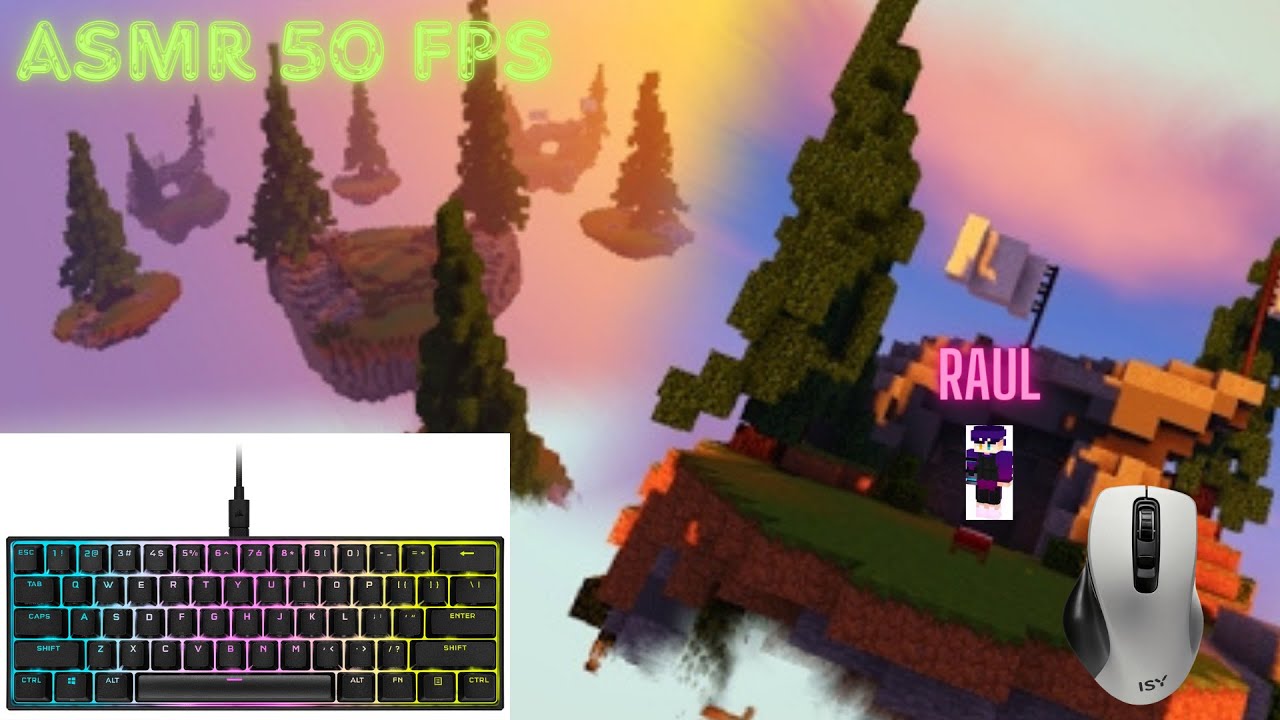 Minecraft bedwars ASMR 50 FPS - YouTube