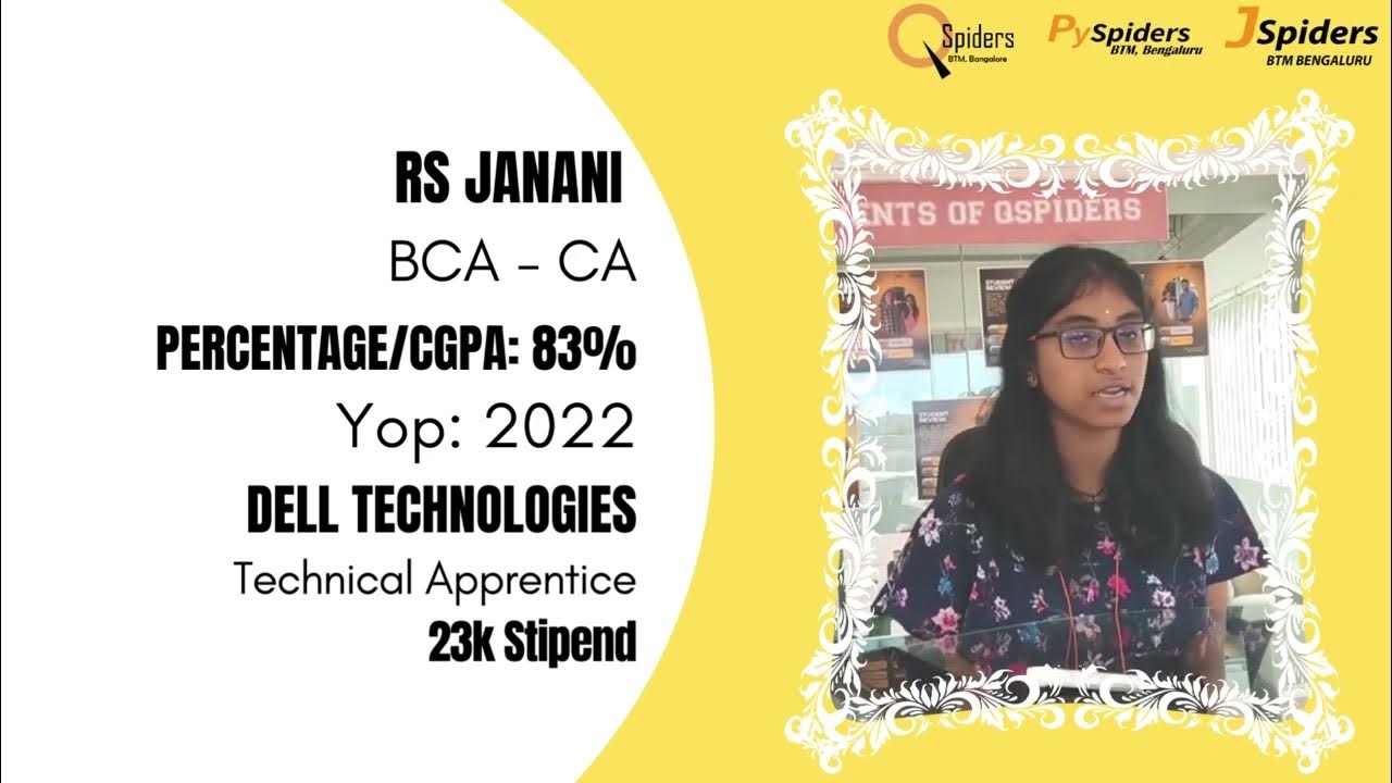 SUCCESSFULLY Placed from PYSpiders BTM Student review - YouTube