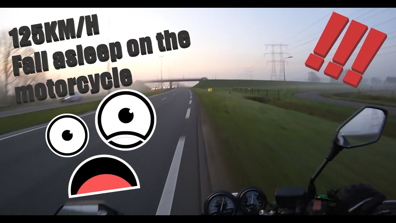 Biker fell asleep on the moto and pulled off the road | ZASNĄŁEM NA ...