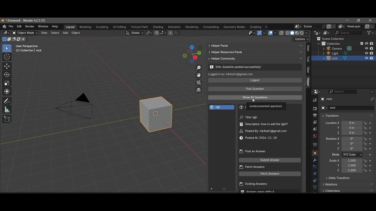 Helper Addon for Blender | new updated community forum panel - YouTube