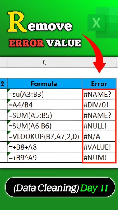 How to Remove Error Value in Excel ⁉️🤔#shorts #excel - YouTube
