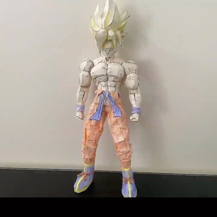 Super Saiyan Goku paper action figureㅣInspired by @PaperPatriot (孫悟空 ...