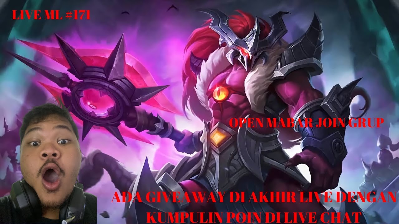 LIVE ML #189 | OPEN MABAR JOIN GRUP | GIVEAWAY 36 DM TINGGAL LIKE DAN ...