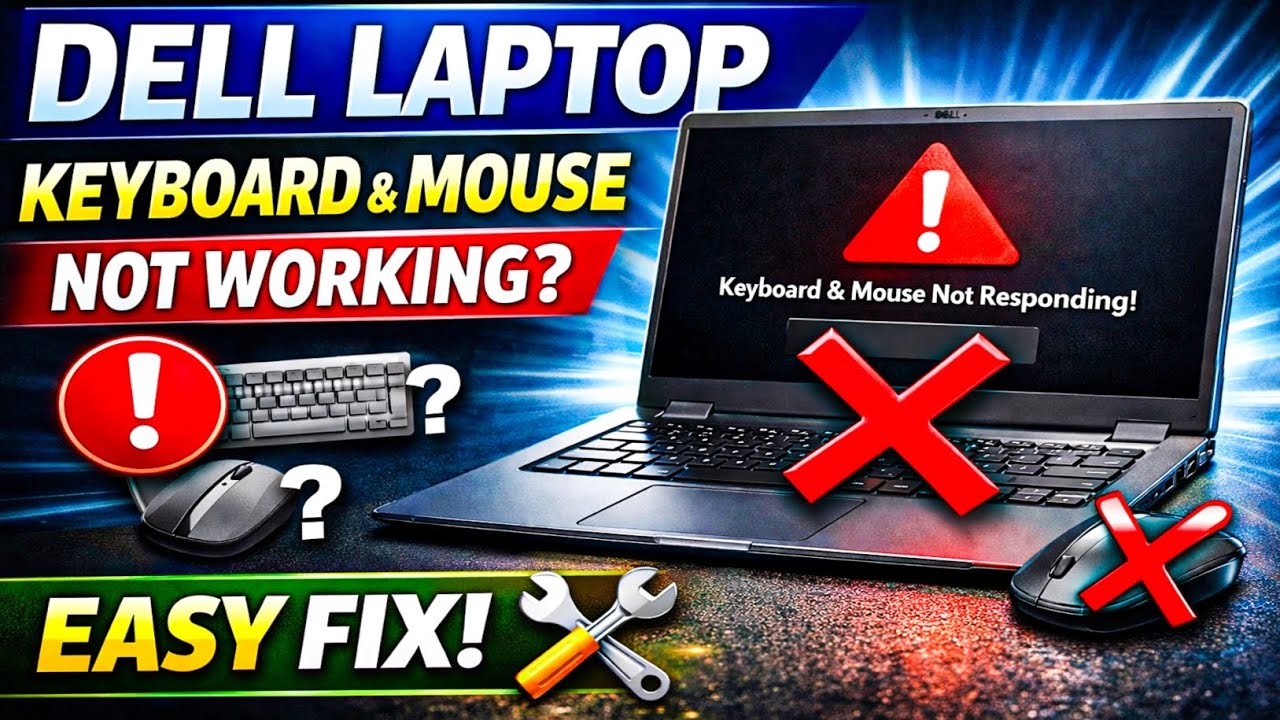 Dell Laptop Keyboard & Mouse Not Working? 100% Working Fix! 🔧 - YouTube