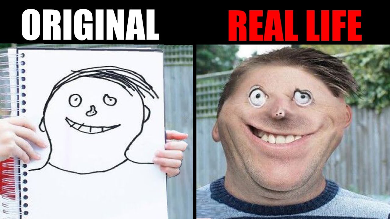 KIDS DRAWINGS vs REAL LIFE | Try to not laugh | the Most funny video ...