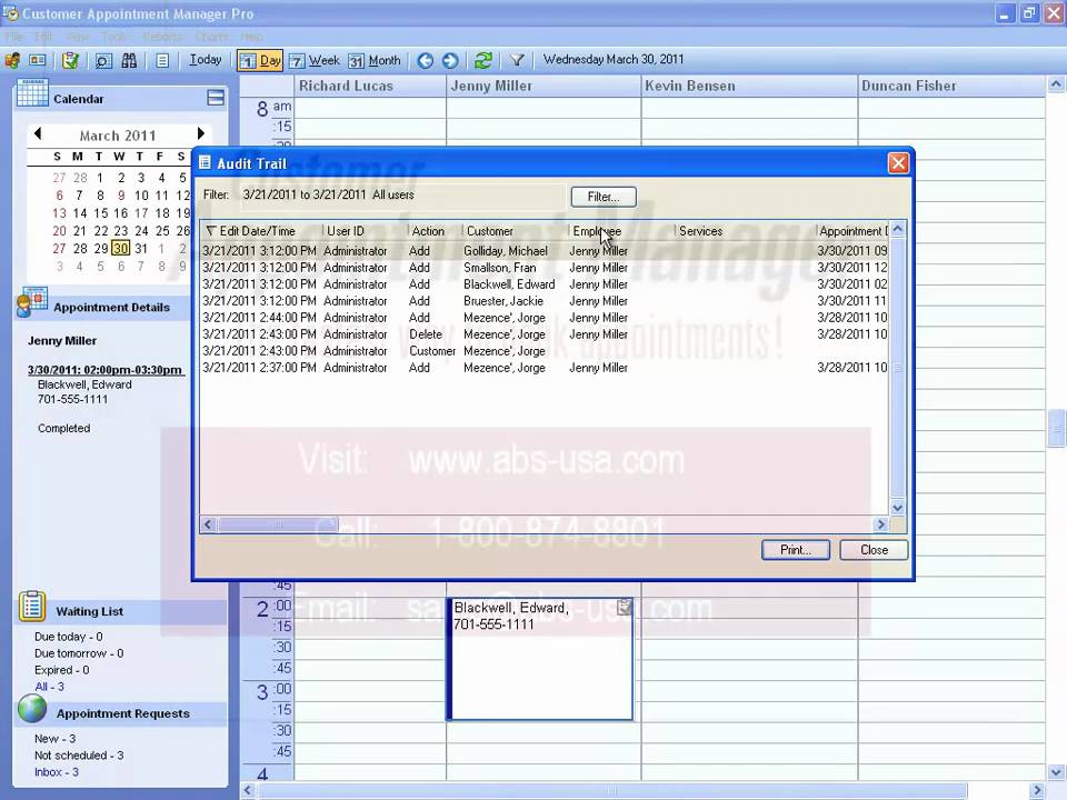 Customer Appointment Manager Demonstration - Part 3 - YouTube