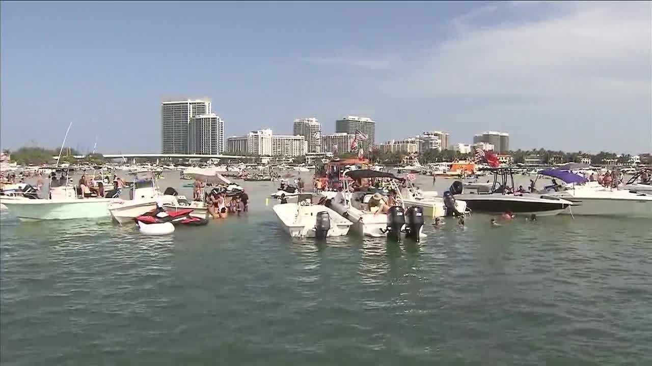 Miami Beach police work to keep beach safe during weekend - YouTube
