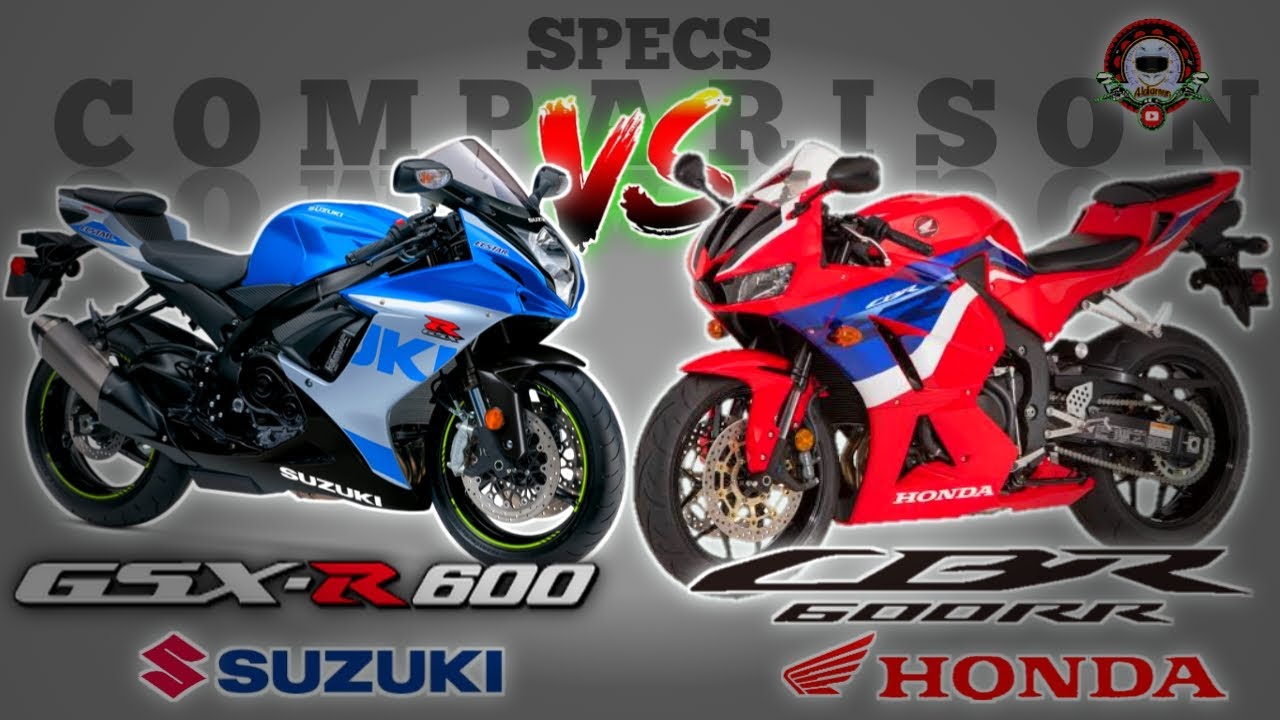 SUZUKI GSX-R600 vs HONDA CBR 600RR SPECS COMPARISON - YouTube