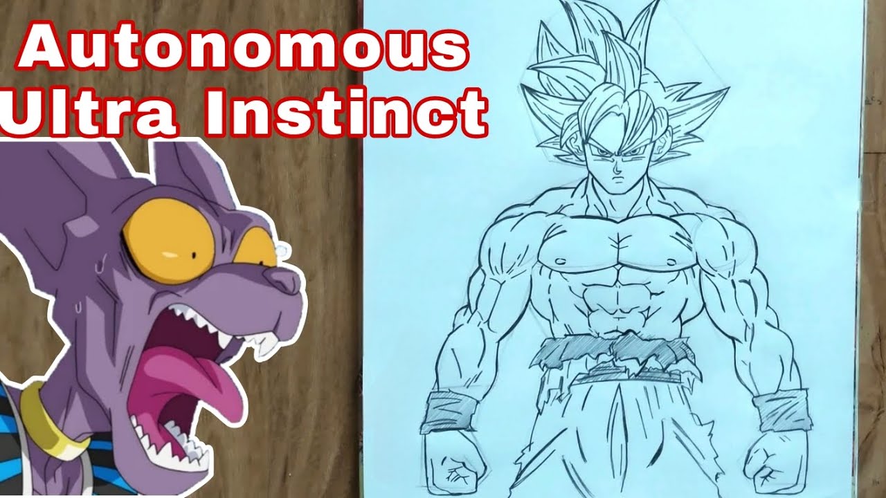 Goku Ultra Instinct Drawing Tutorial | How to Draw Goku UI - YouTube