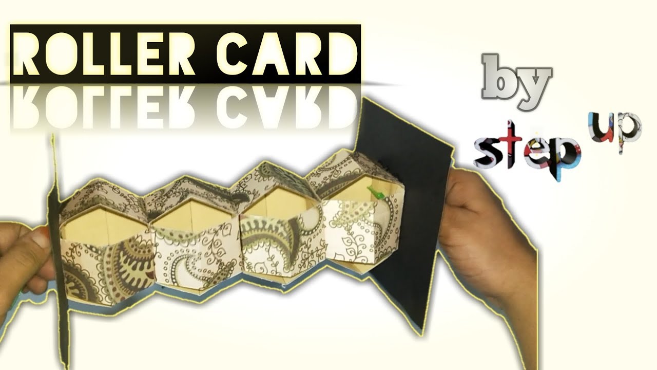 Roller card tutorial|scrapbook ideas|cards making ideas|step up - YouTube
