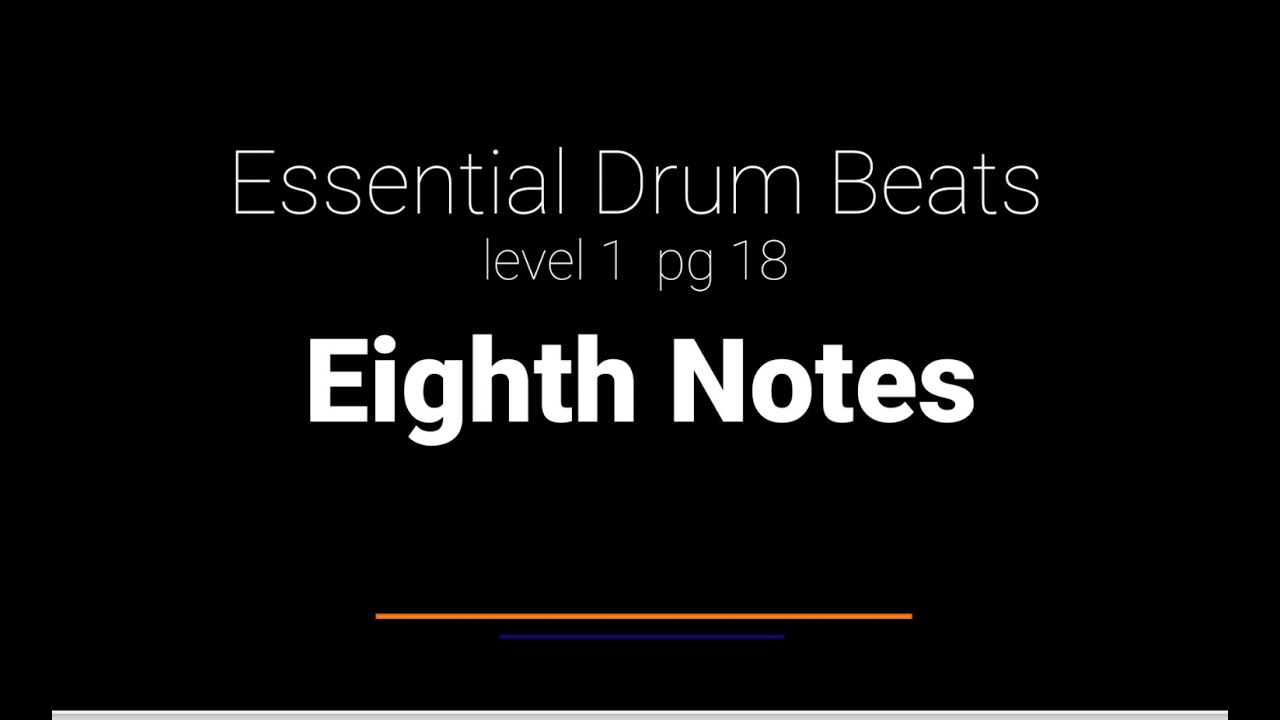 Essential Drum Beats - Eighth Note Rhythm Reading - YouTube