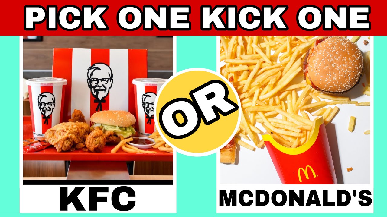 Pick One Kick One! | Food edition 🍔 🍟 🍕 🌭 - YouTube