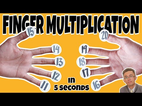 MULTIPLYING NUMBERS FROM 11 TO 20 USING FINGERS - YouTube