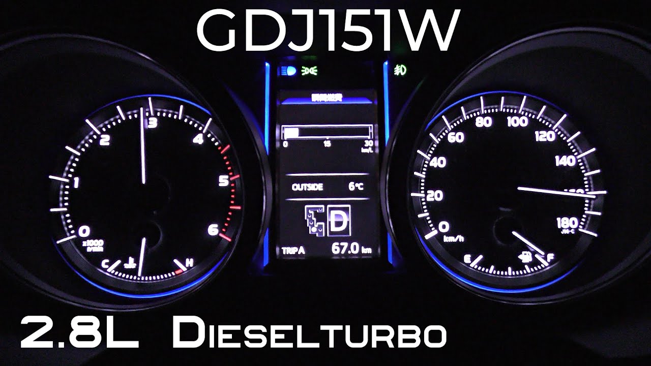 (2015y) LAND CRUISER PRADO full acceleration test. TOYOTA GDJ151 ...