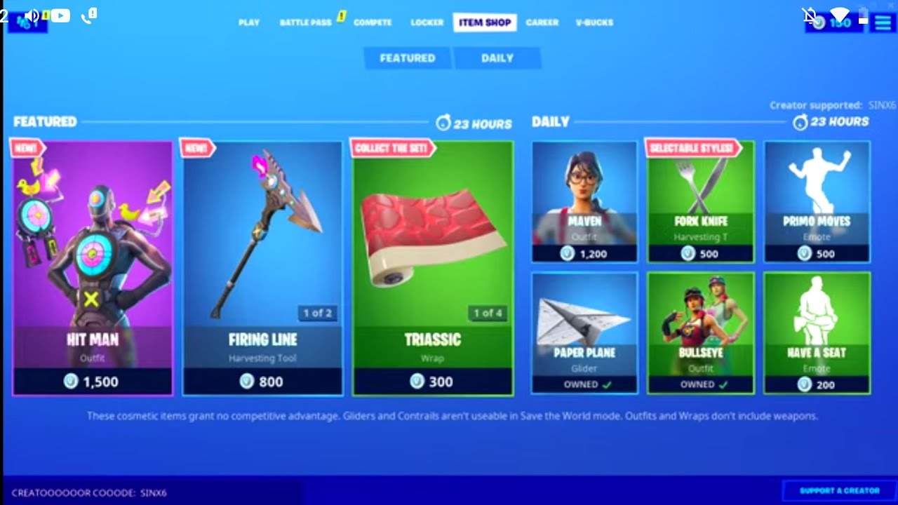 *NEW*Hitman skin + primo moves imote!(Item shop) Fortnite battle Royal ...