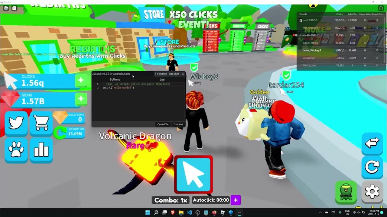 Clicker Madness Gui Script | Roblox - Youtube