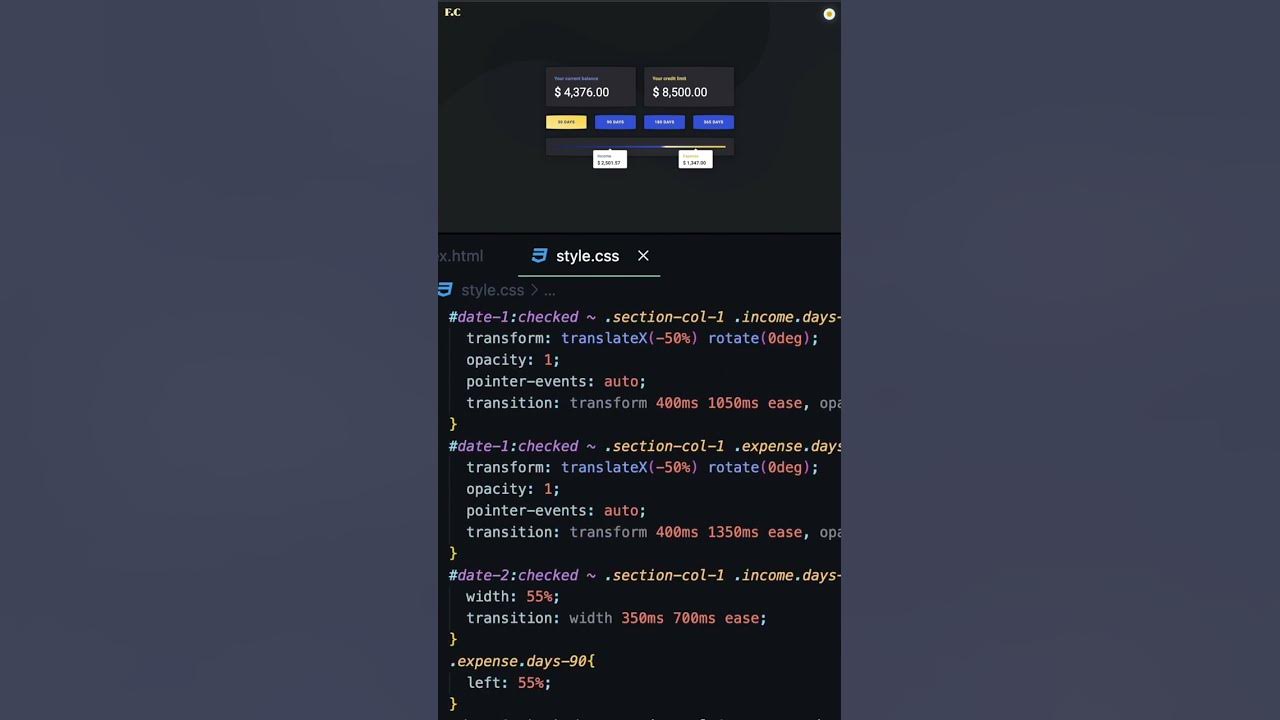Banking Web App Pure Css Mind Blowing Codepen 125 Html Css