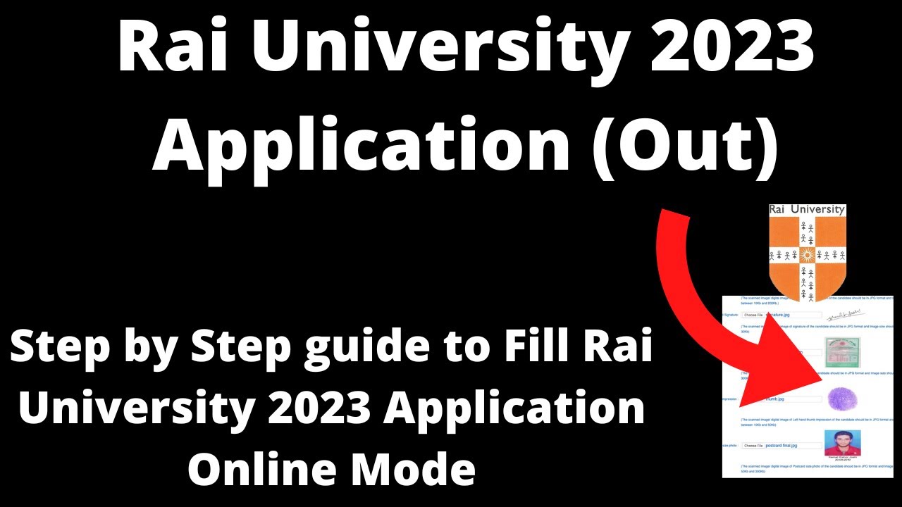 Rai University Admission 2023 Application (Started)- How to Fill ...