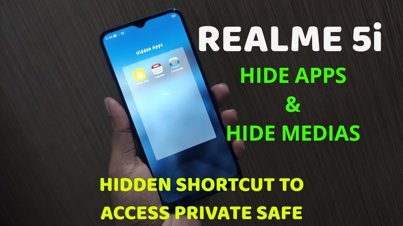 Realme 5i : Hide Apps and Media With A Hidden Shortcut - YouTube