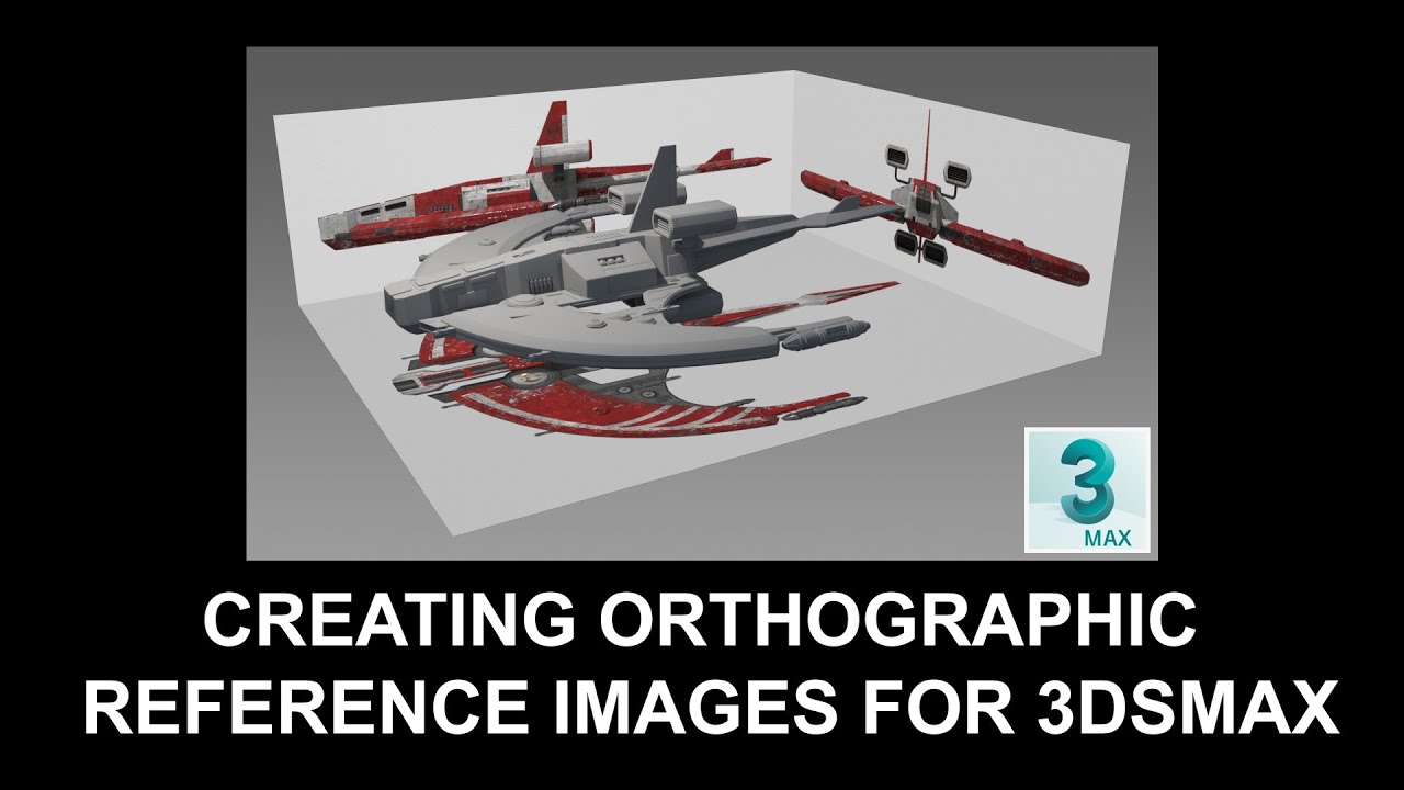 Creating Orthographic Reference Images For 3dsmax - YouTube
